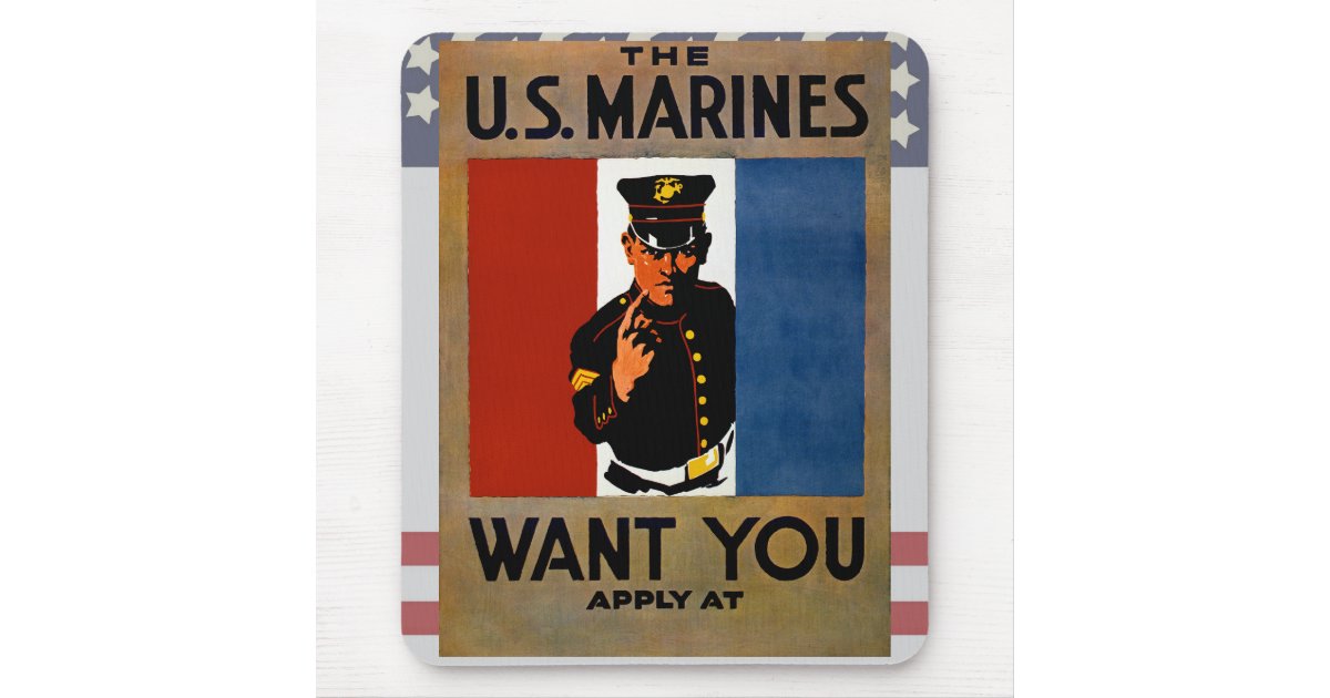 The Marines Want You Mouse Pad | Zazzle