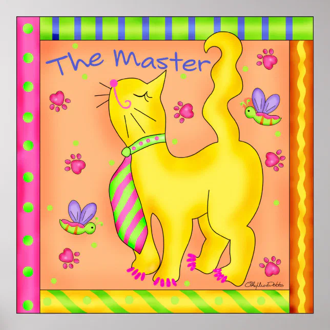 The Master Cat Poster | Zazzle