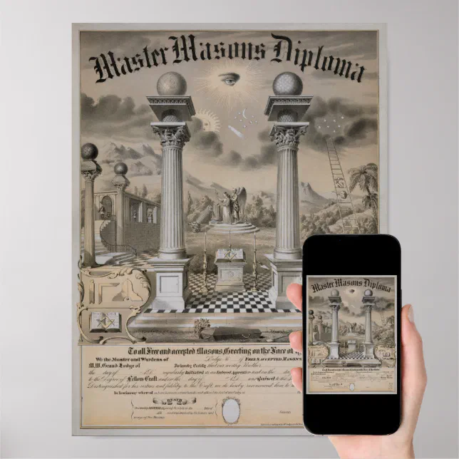 The Master Mason Diploma Poster | Zazzle