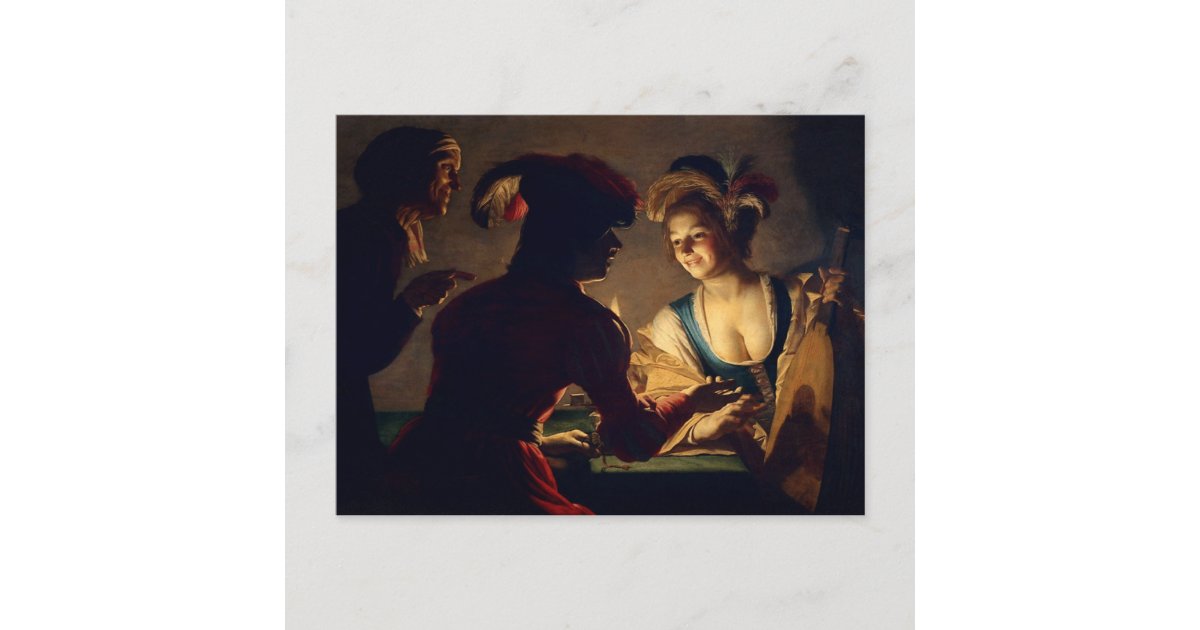 The Matchmaker - Gerrit Van Honthorst Postcard | Zazzle