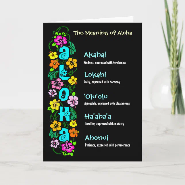 The Meaning of Aloha Card | Zazzle