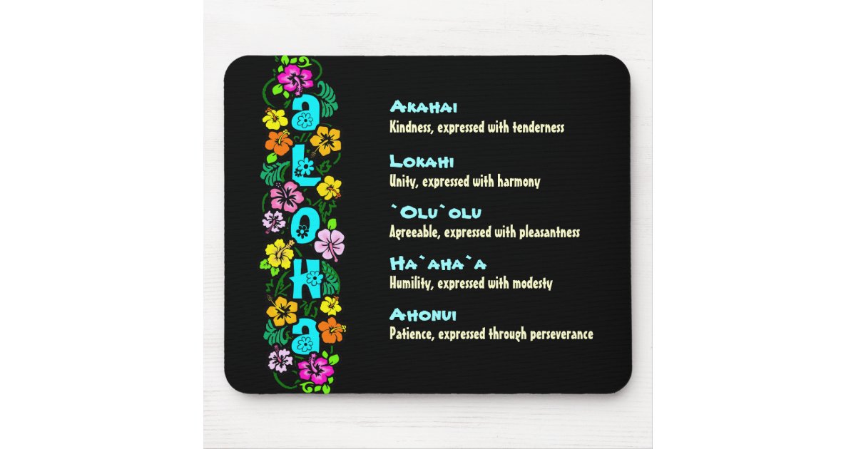 The Meaning of Aloha Mouse Pad | Zazzle
