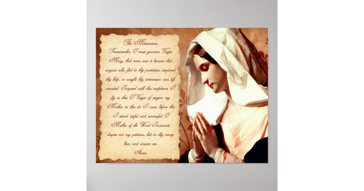 The Memorare Poster | Zazzle