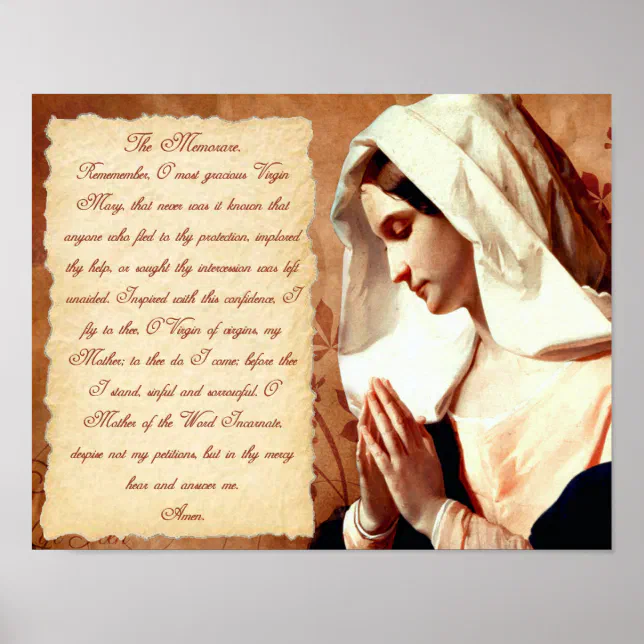 The Memorare Poster | Zazzle