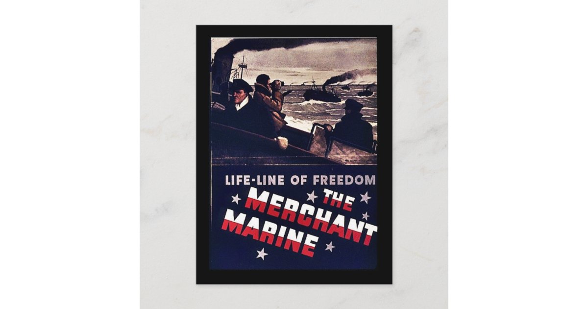 The Merchant Marine Postcard | Zazzle