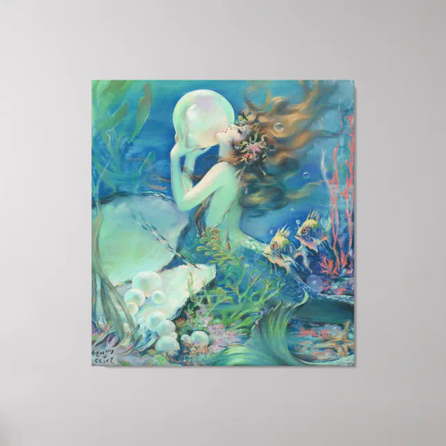 The Mermaid by Henry Clive Canvas Print | Zazzle