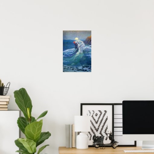 The Mermaid by Howard Pyle, 1919. Poster | Zazzle