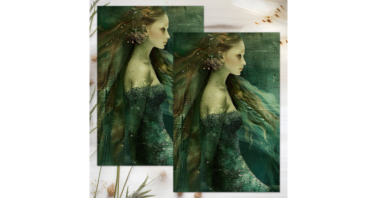 THE MERMAID DECOUPAGE TISSUE PAPER | Zazzle