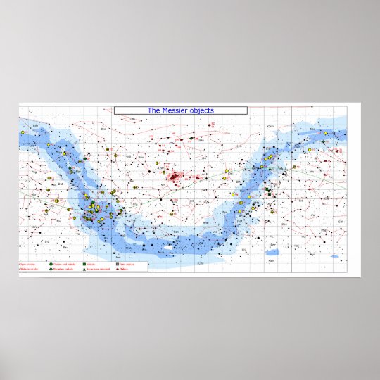 The Messier Objects Celestial Body Star Chart | Zazzle.com