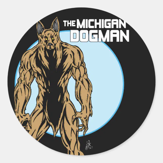 The Michigan Dogman Classic Round Sticker | Zazzle
