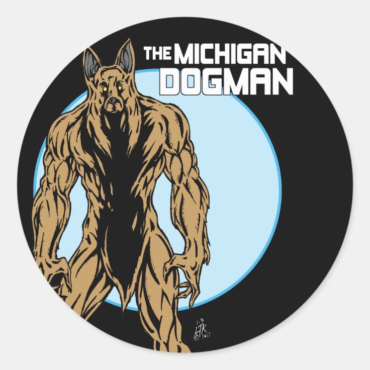 The Michigan Dogman Classic Round Sticker | Zazzle