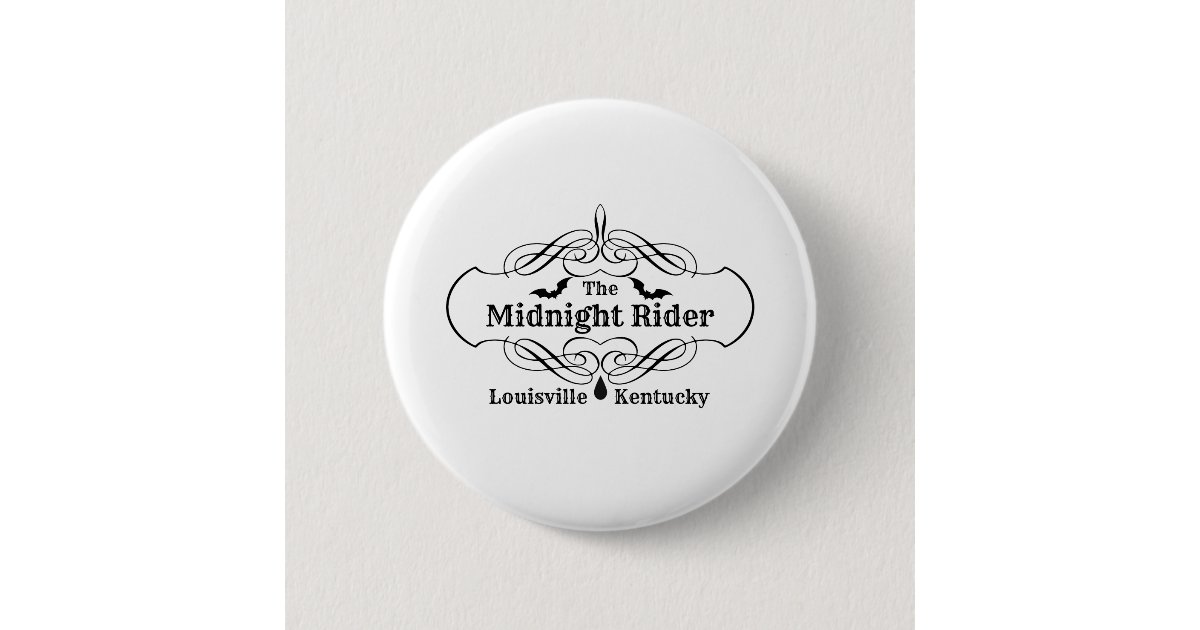 The Midnight Rider Logo Button | Zazzle