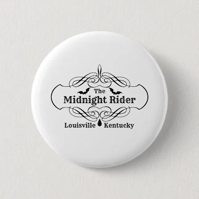 The Midnight Rider Logo Button | Zazzle