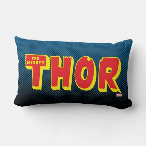 The Mighty Thor Logo Lumbar Pillow | Zazzle