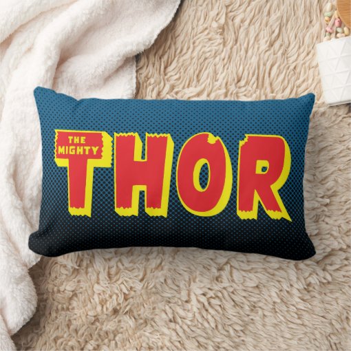The Mighty Thor Logo Lumbar Pillow | Zazzle