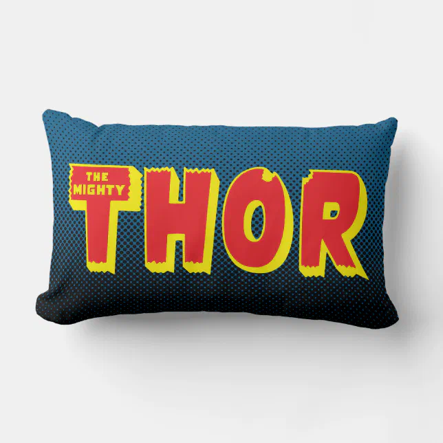 The Mighty Thor Logo Lumbar Pillow | Zazzle