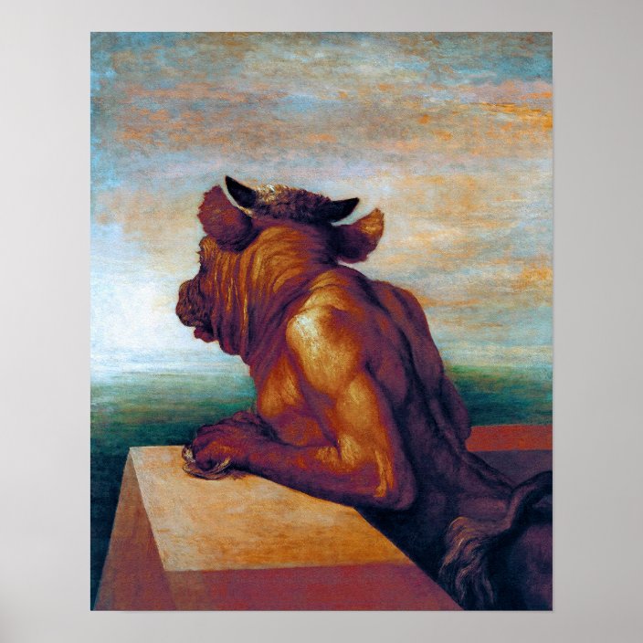 The Minotaur by Watts - Version 2 Poster | Zazzle.com
