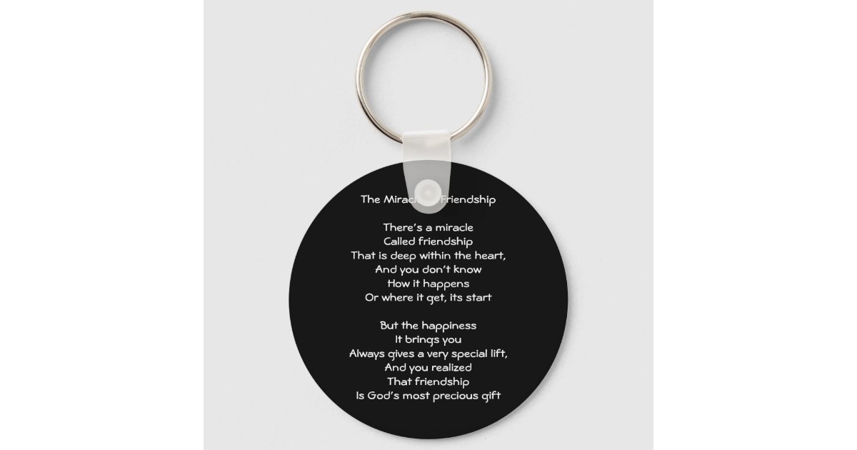 The Miracle of Friendship Keychain | Zazzle