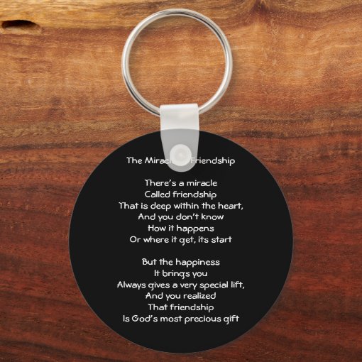 The Miracle of Friendship Keychain | Zazzle