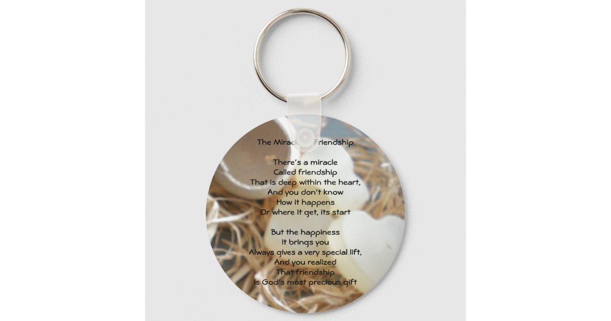 The Miracle of Friendship keychain | Zazzle