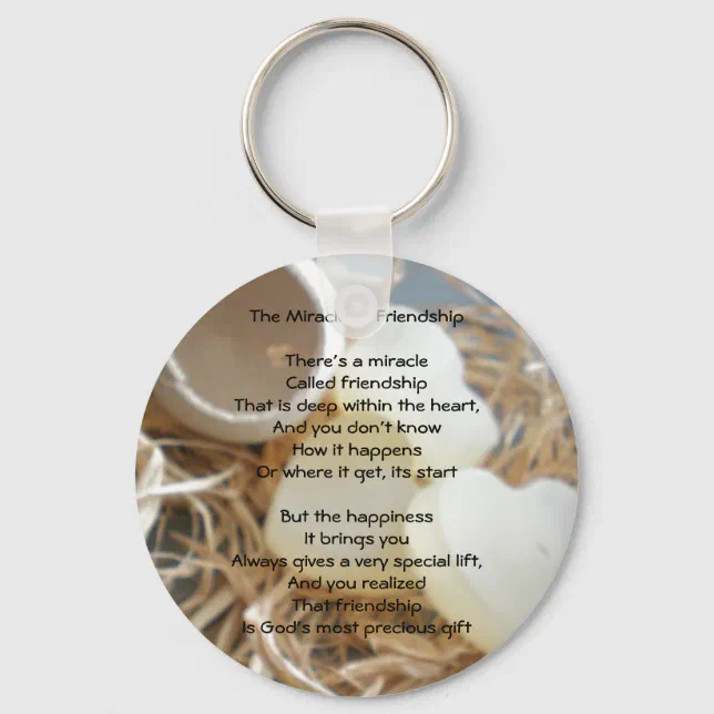 The Miracle of Friendship keychain | Zazzle