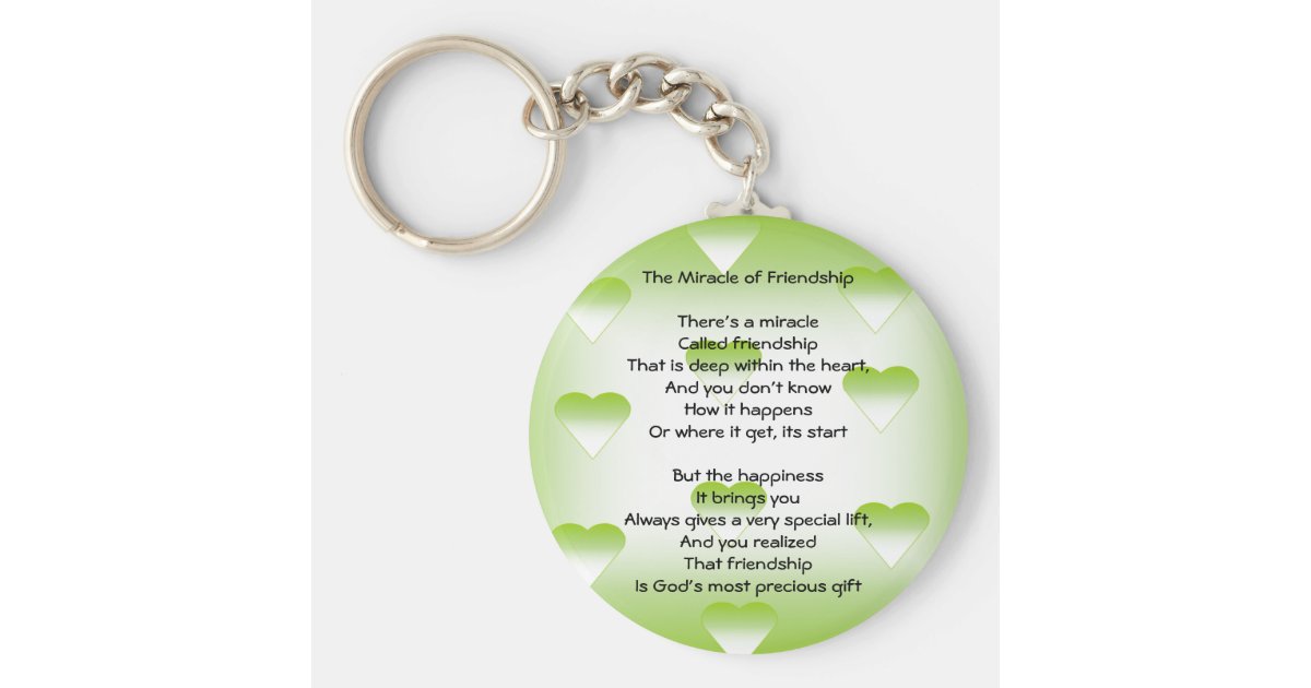 The Miracle of Friendship Keychain | Zazzle