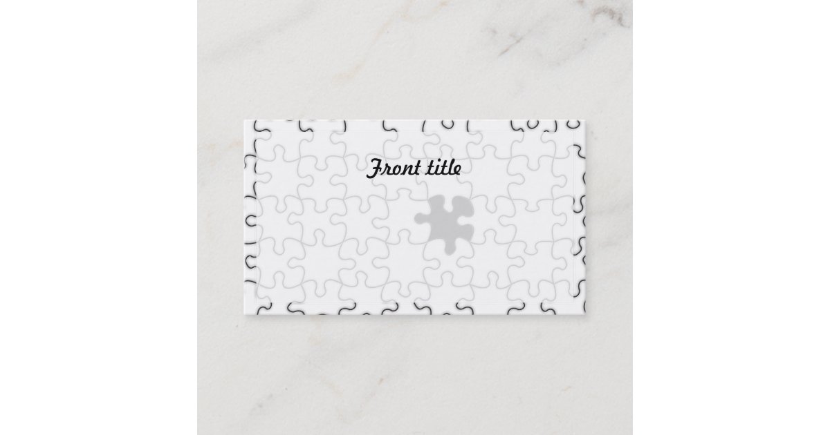 The Missing Puzzle Piece Pattern Business Card | Zazzle