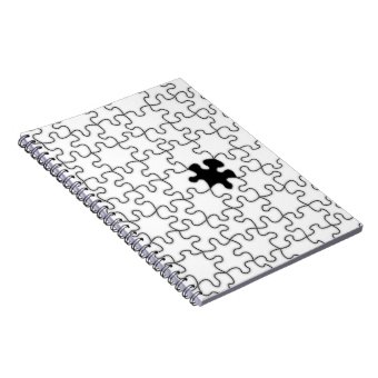 The Missing Puzzle Piece Pattern Notebook | Zazzle