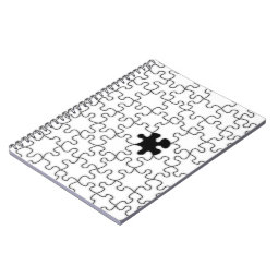 The Missing Puzzle Piece Pattern Notebook | Zazzle