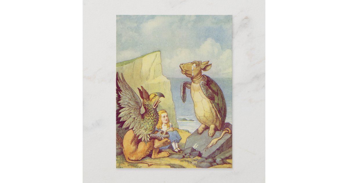 The Mock Turtle and the Gryphon Postcard | Zazzle