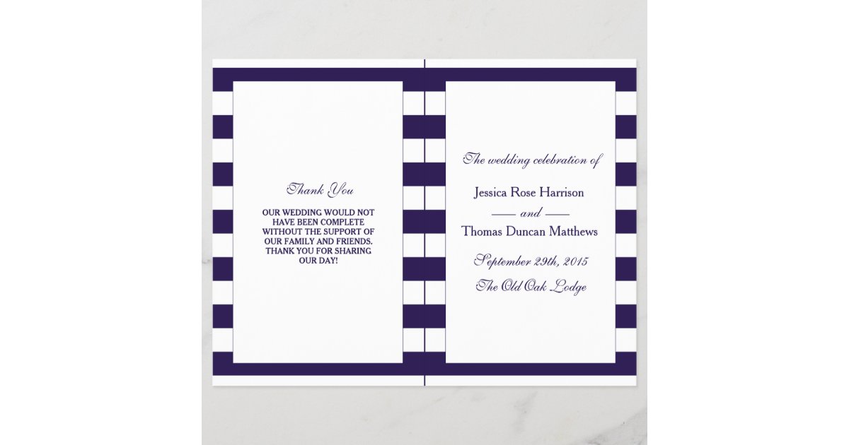 The Modern Navy Stripe Wedding Collection | Zazzle