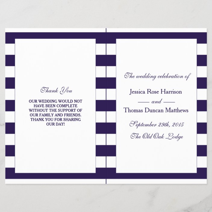 The Modern Navy Stripe Wedding Collection | Zazzle.com