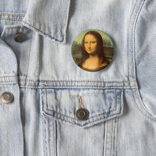 The Mona Lisa by Leonardo da Vinci Pinback Button | Zazzle