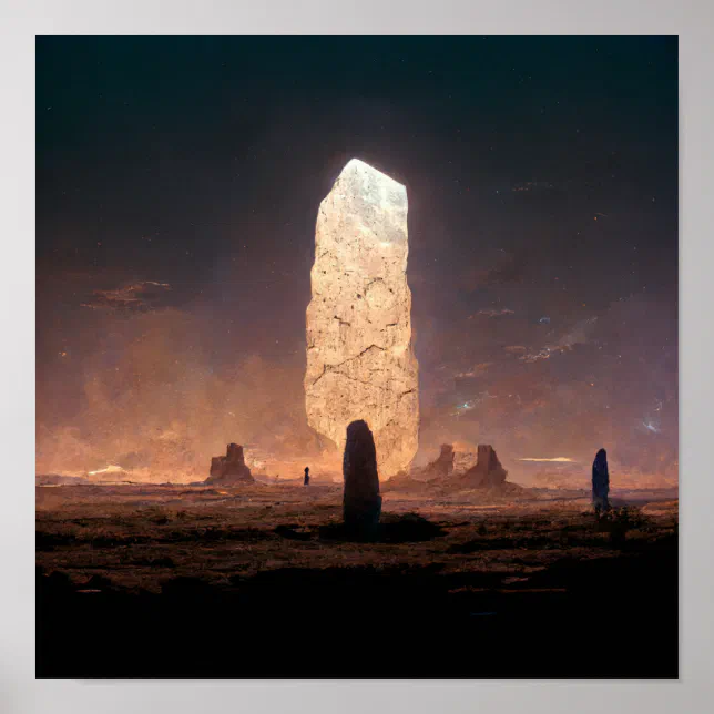 The Monolith 4 Fantasy Sci-Fi Poster | Zazzle