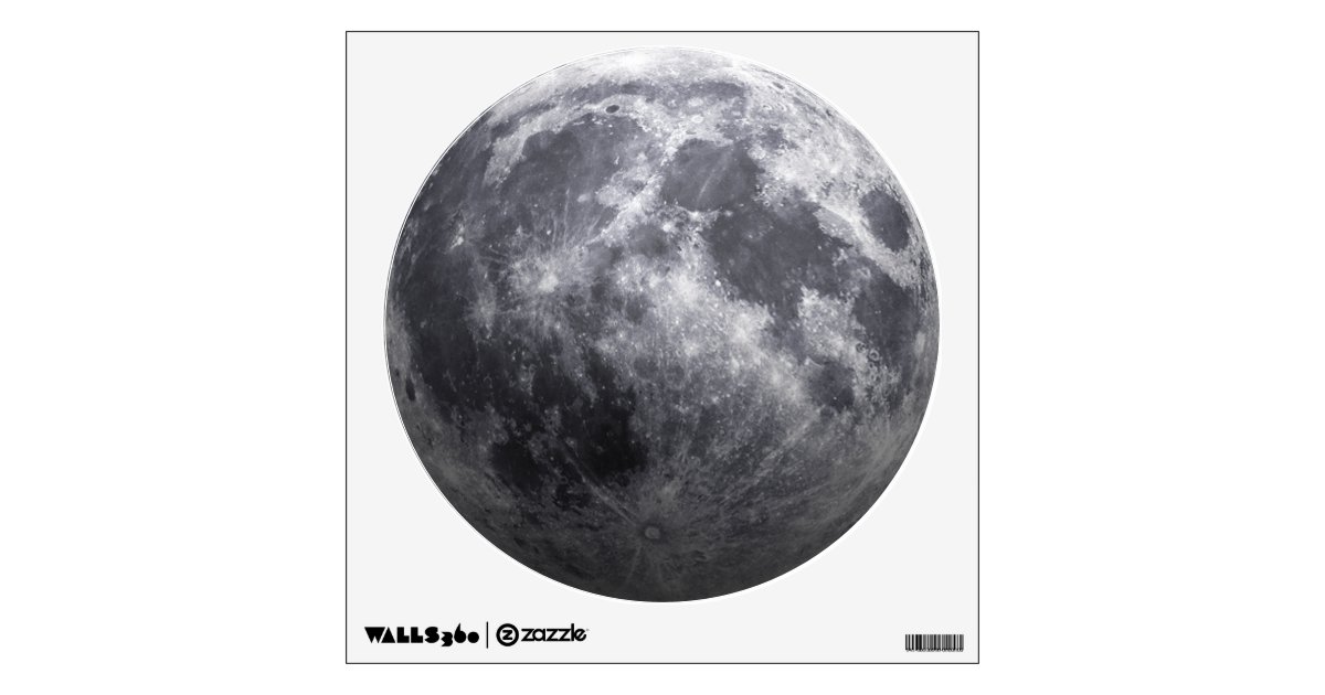The Moon - 3D Effect Wall Decal | Zazzle