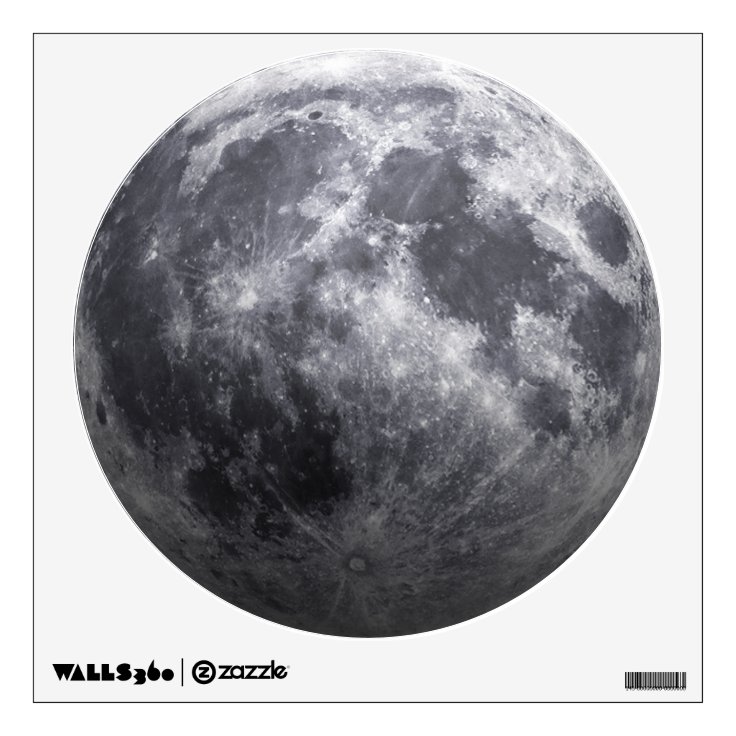 The Moon - 3D Effect Wall Decal | Zazzle