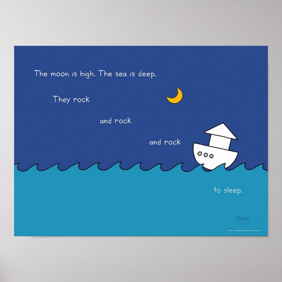 THE MOON IS HIGH poster by Sandra Boynton | Zazzle