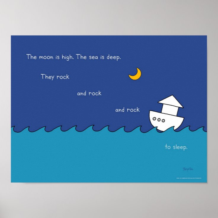 THE MOON IS HIGH poster by Sandra Boynton | Zazzle