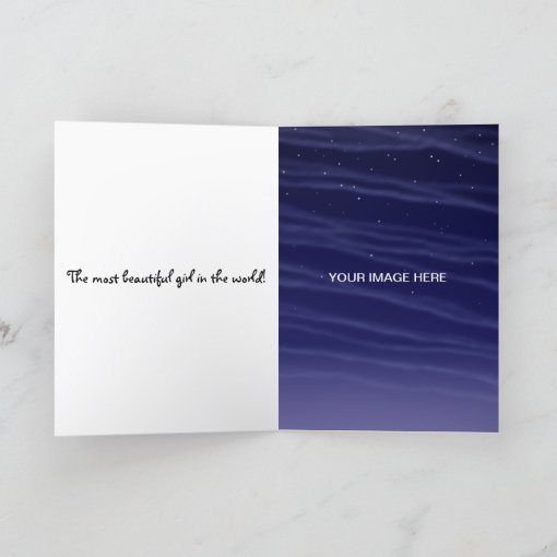 The Most Beautiful Girl In The World Greeting Card | Zazzle