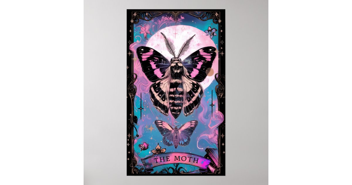 The Moth Tarot Card Witchy Poster | Zazzle