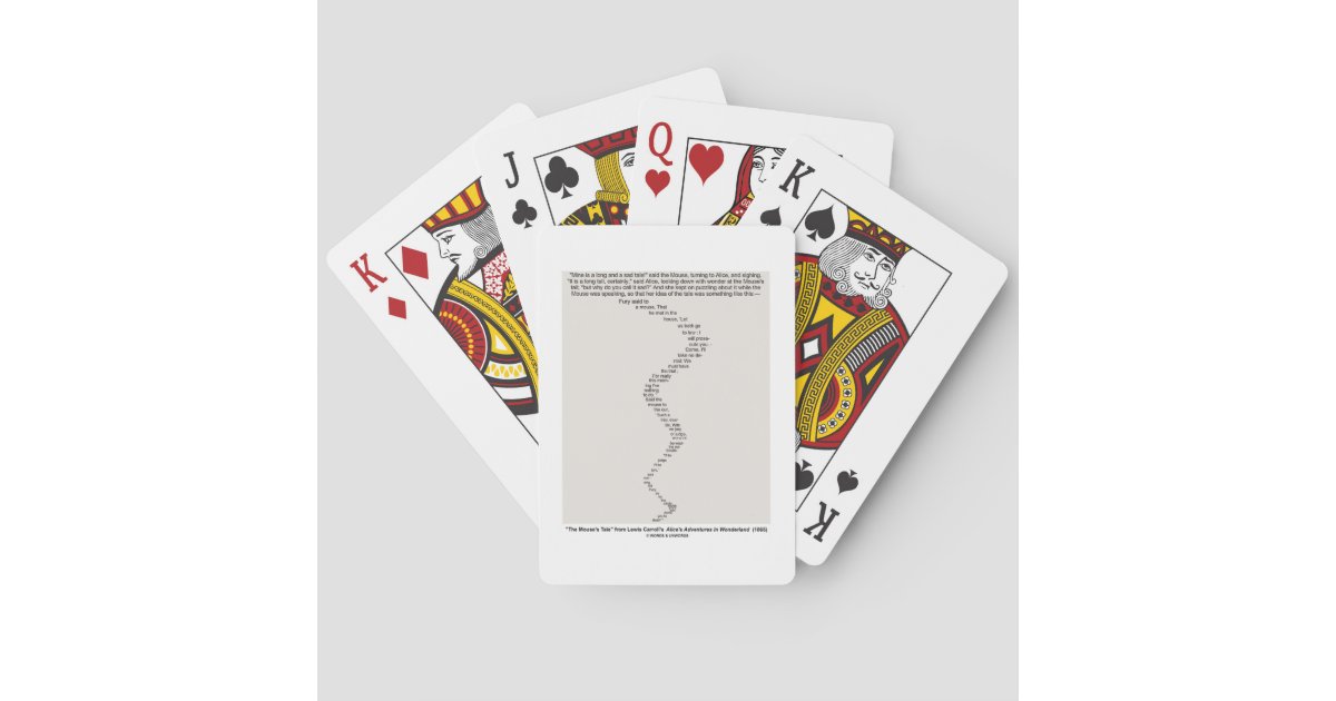 The Mouse's Tale by Lewis Carroll Wonderland Poem Playing Cards | Zazzle