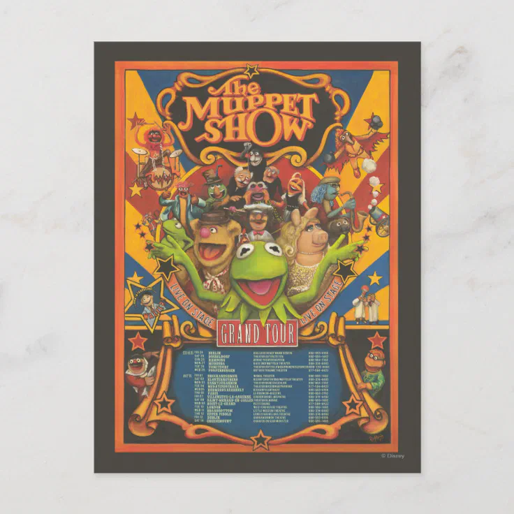 The Muppet Show - Grand Tour Poster Postcard | Zazzle
