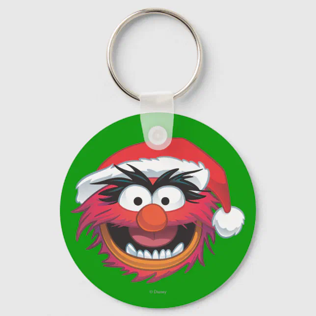 The Muppets | Christmas Animal Face Keychain | Zazzle