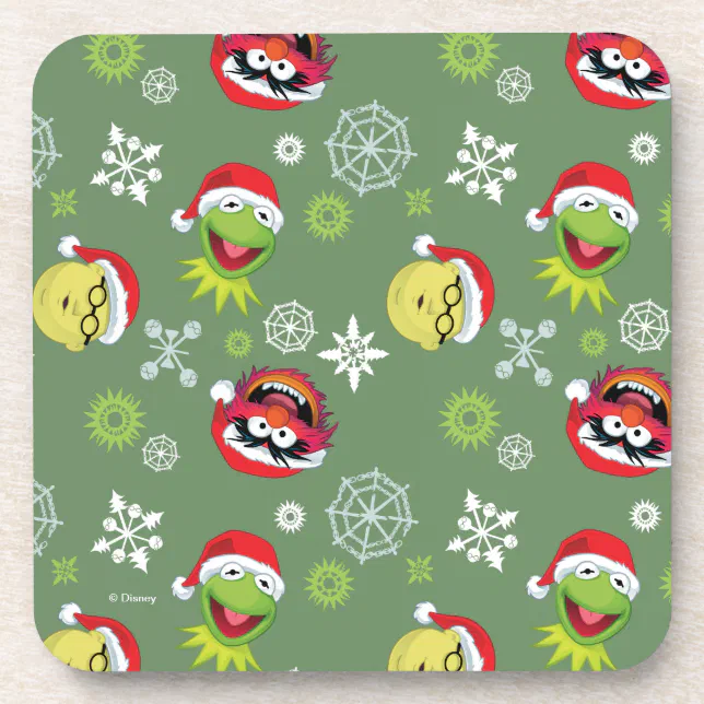 The Muppets | Merry Christmas Pattern Beverage Coaster | Zazzle