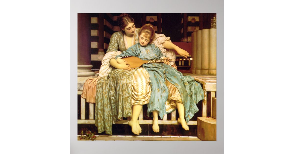 The Music Lesson by Frederic Leighton Poster | Zazzle