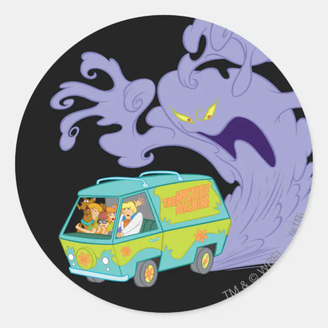 The Mystery Machine Escape Classic Round Sticker | Zazzle