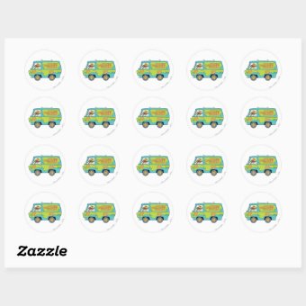 The Mystery Machine Left Side Classic Round Sticker | Zazzle