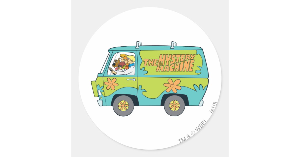 The Mystery Machine Left Side Classic Round Sticker | Zazzle