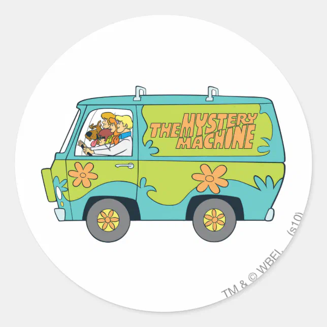 The Mystery Machine Left Side Classic Round Sticker | Zazzle