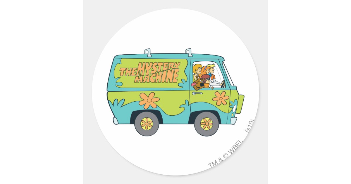The Mystery Machine Right Side Classic Round Sticker | Zazzle
